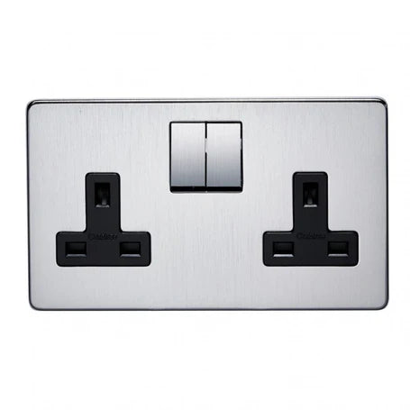 Crabtree Platinum 7316-SC 2 Gang Socket Satin Chrome 7316/SC — PU ...